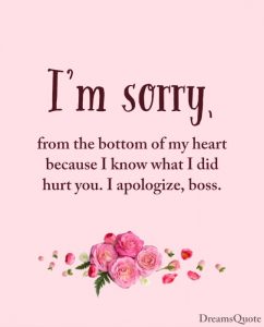 Professional Apology Message To Boss – Sorry Messages - Dreams Quote