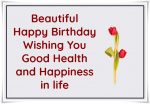 276 Beautiful Happy Birthday Wishing You Good Health and Happiness in ...