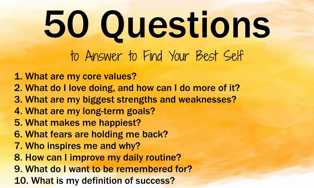 50 Questions to Answer to Find Your Best Self - Dreams Quote